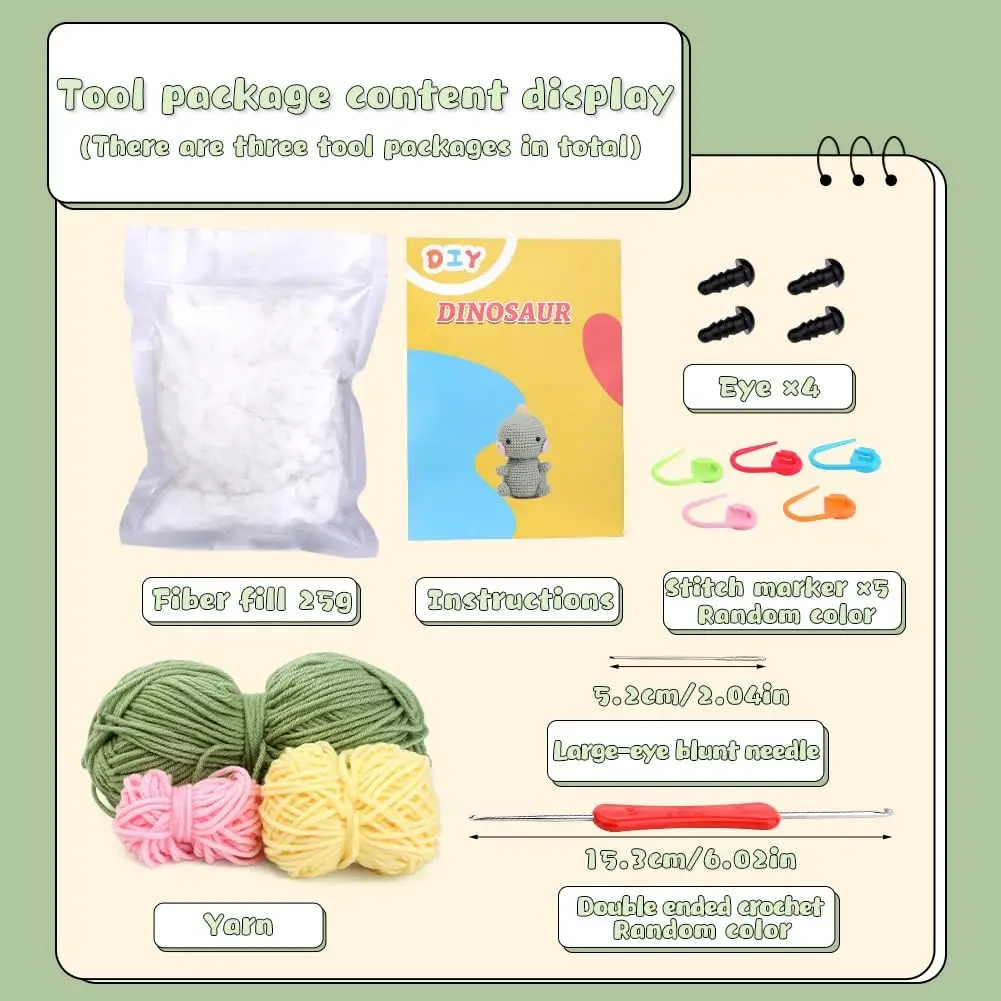 Beginner's Mini Crochet Animal Kit - Create Plush Toys