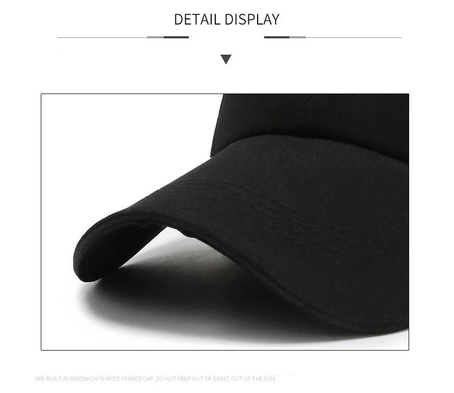 HF Canvas Sports Outdoors Adjustable Plain Men Women Baseball Cap with ...