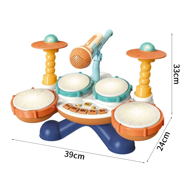 Toy hobby musical instrument drum toy with microphone cartoon toy music ...