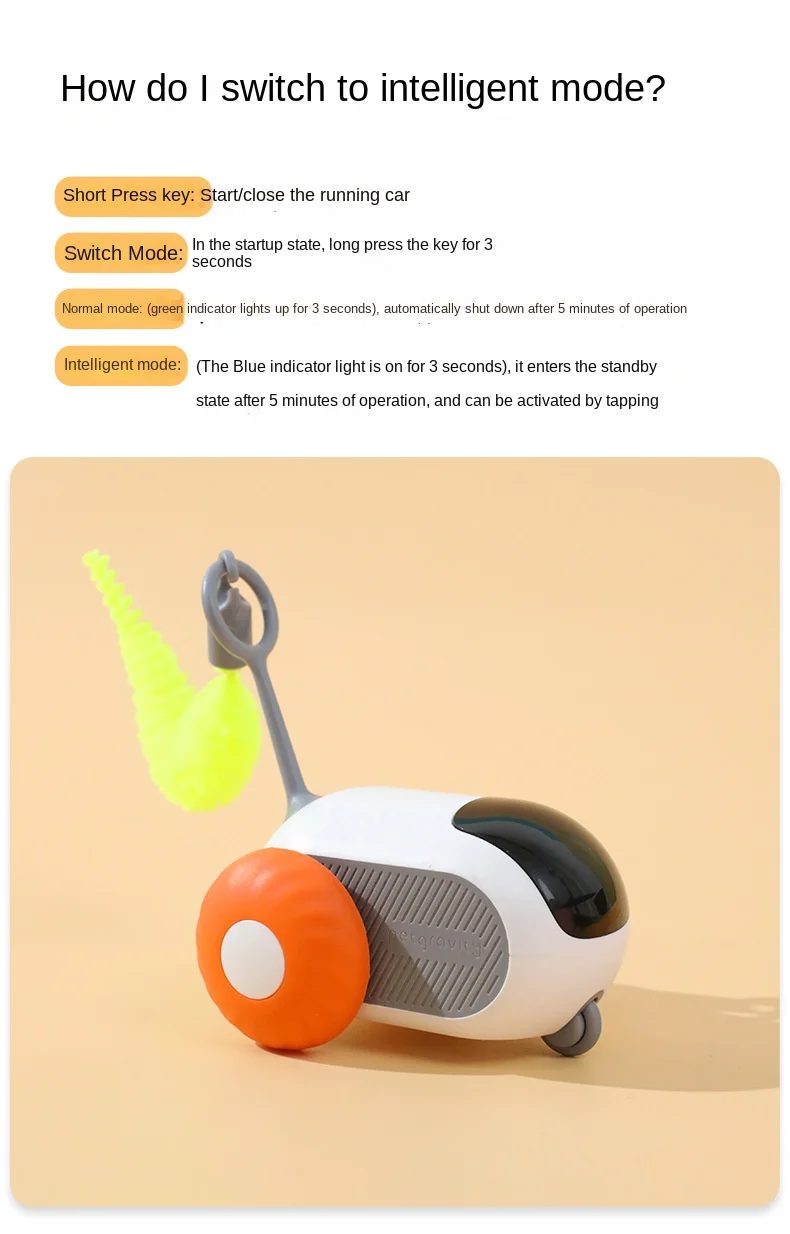 Pet Smart Car Toy Remote Control Electronic Interact Cat Toy