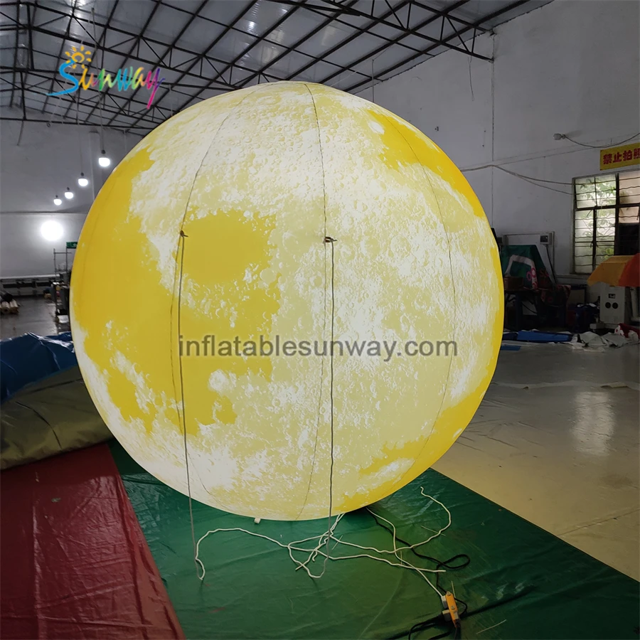 Giant Advertising Inflatable Moon Helium Balloon With Led Light By ...