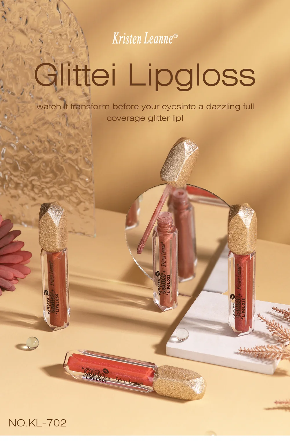 Natural Gemstones Pearl Gloss Lip Glaze Long Lasting Waterproof Matte ...