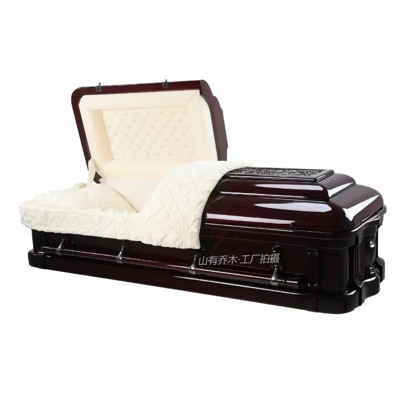 EMPEROR American Style Purple Adult Caskets and Coffins Velvet Interior ...