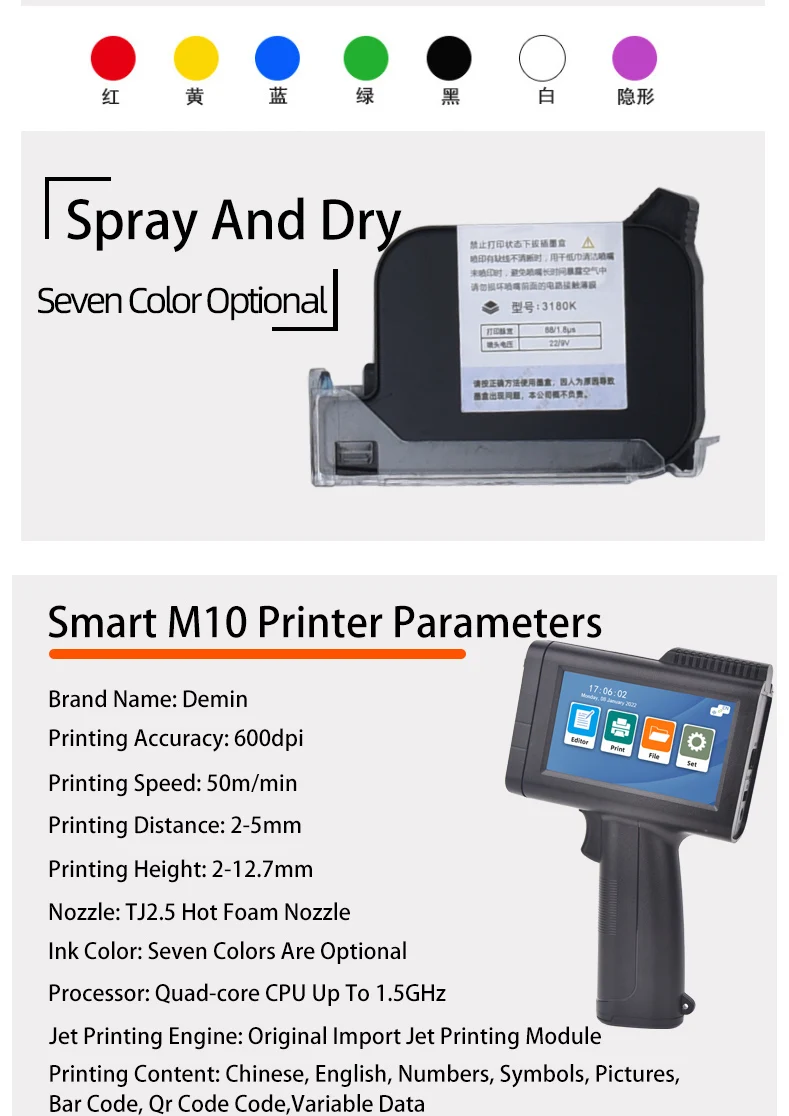 Small Automatic Handheld Printer - Perfect for Cardboard Printing