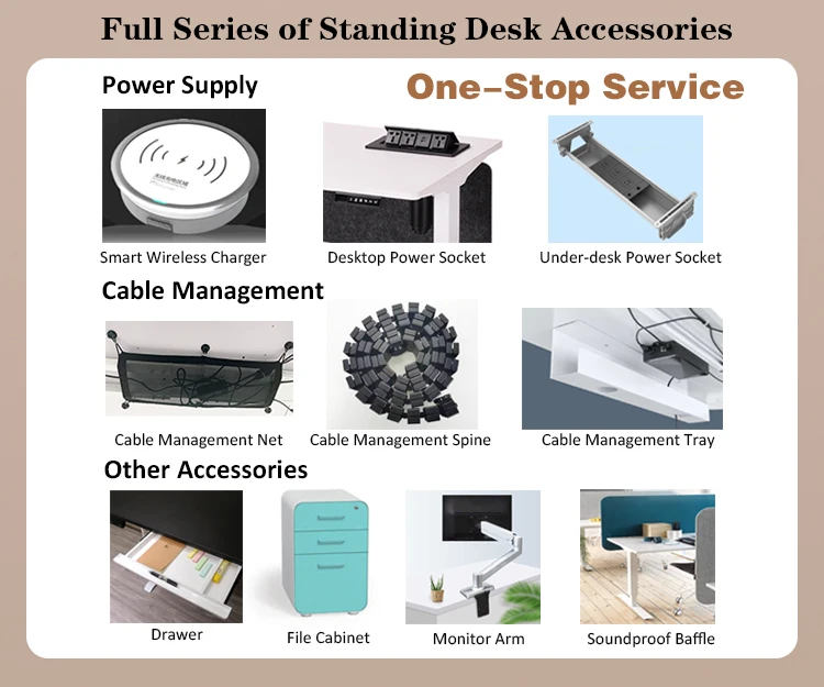 Ergonomics Hand Control Crank Computer Table Height Adjustable Office ...