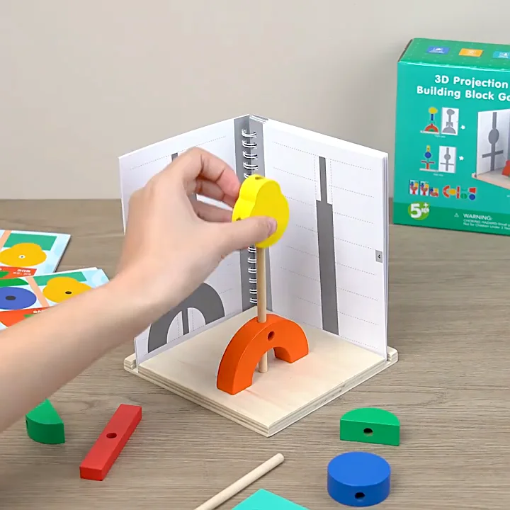 Oray 2024 Cpc Ce 3d Projection Building Block Game Wooden Toy Shadow ...