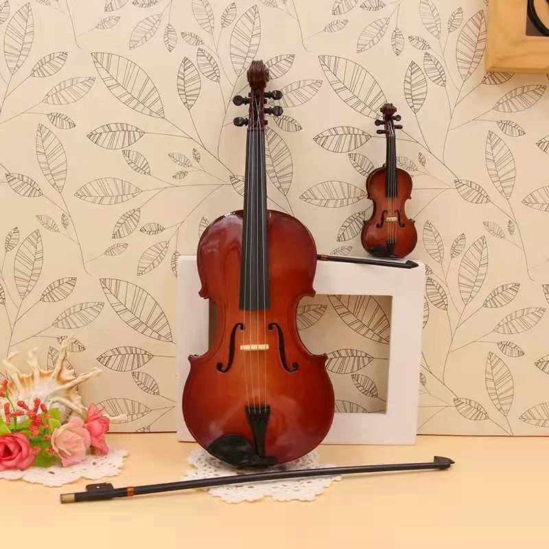 Mini Wooden Violin Model - Perfect Gift for Music Lovers