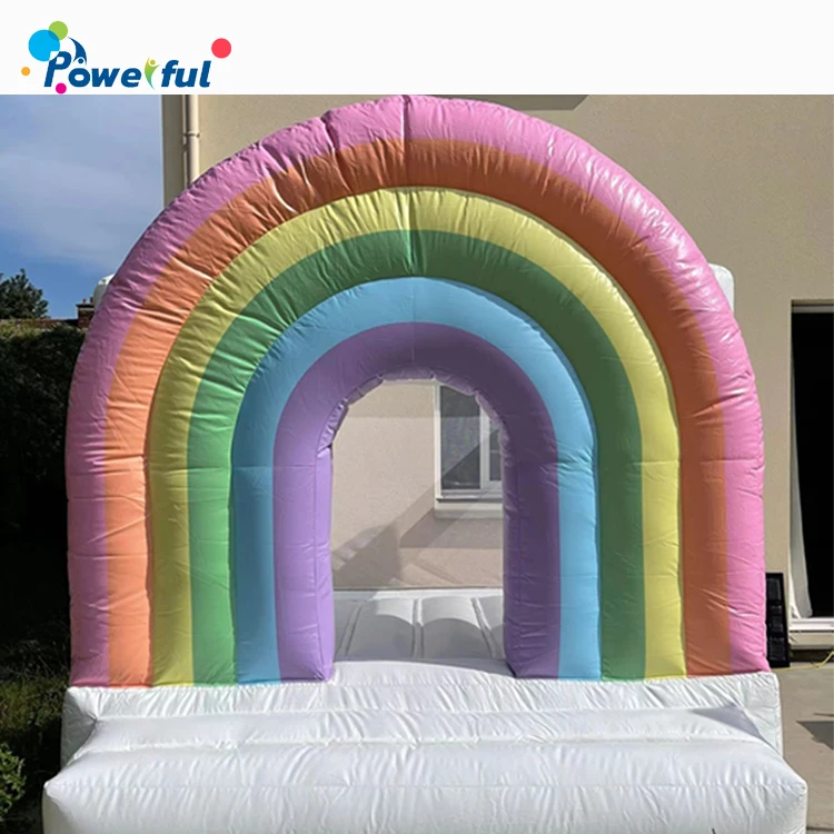 Pastel Rainbow Bounce House - Fun for Kids & Toddlers