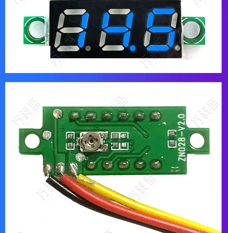 0.28 " Super Small Digital Dc Voltmeter Head Digital Display Adjustable ...