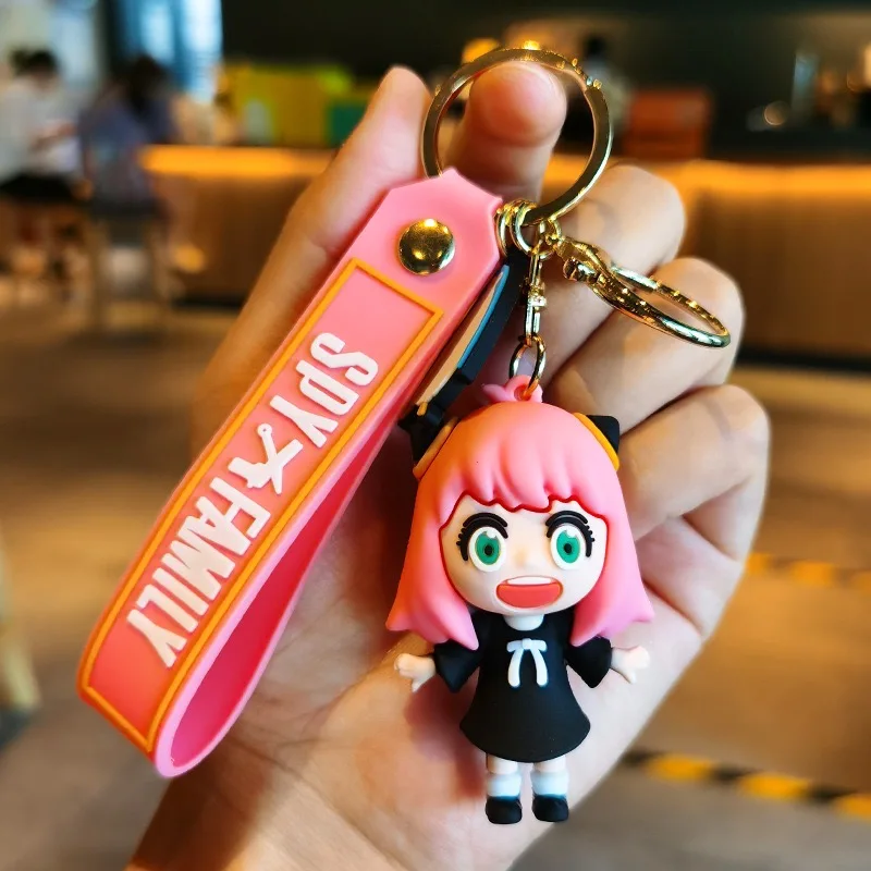 Spy X Family Chainsaw Man Anya Keychain 3d Doll Cosplay Props Keyrings ...