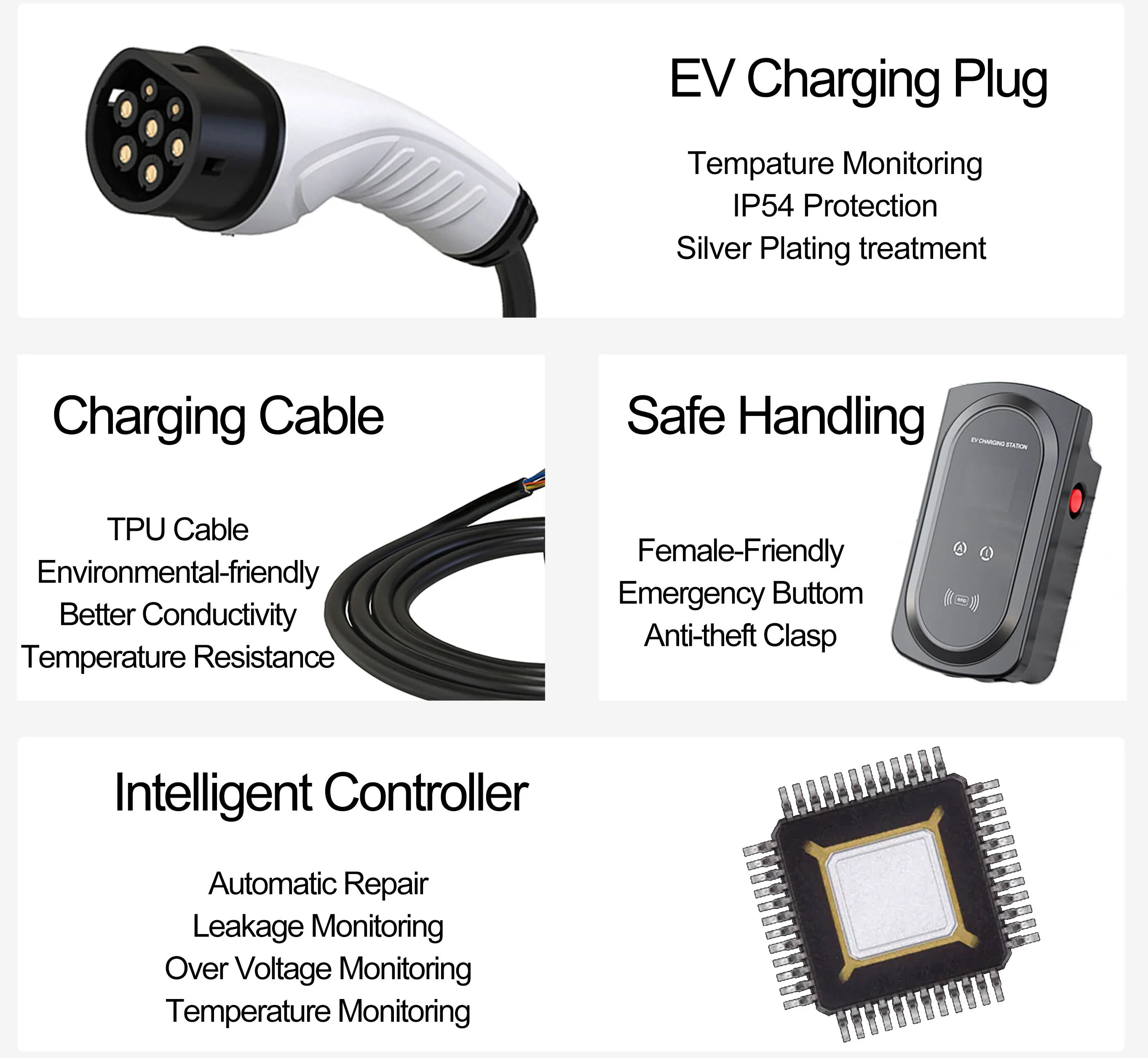 Outdoor Wallbox Ev Charger 11kw 16a Single Phase Type 2 Fast Charger ...