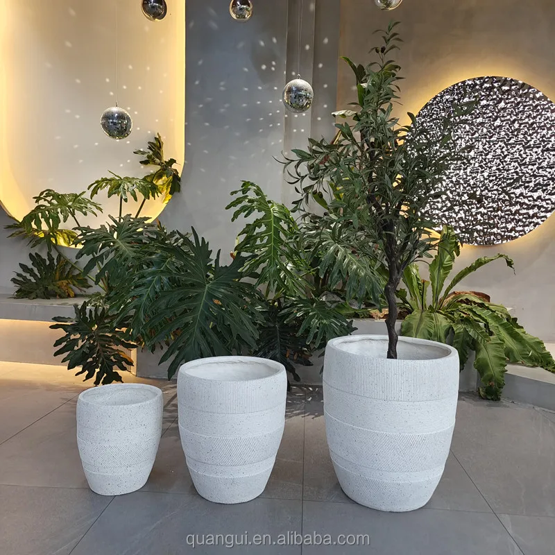 Wholesale Fiberglass Fiber-clay Large Planter Pot Lightweight Outdoor ...
