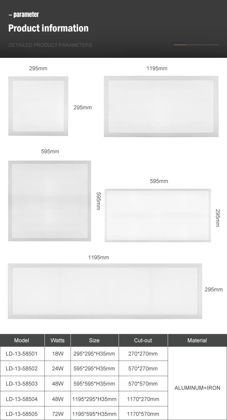 Okeli Industrial Style 2x4 60x60 600x600 Led Flat Light Office Building ...