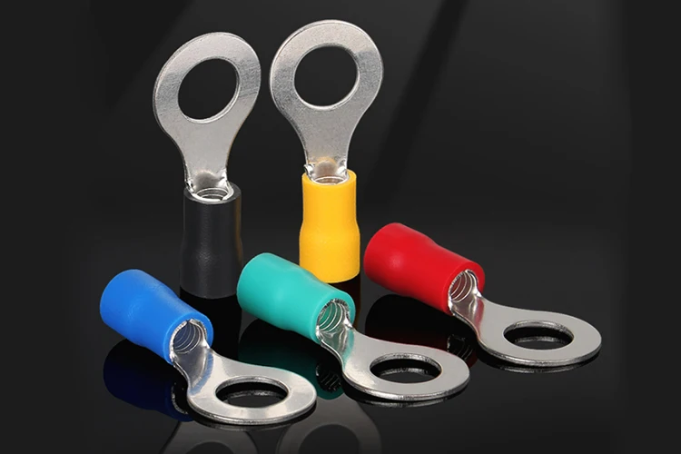 Rv Wire Terminals Rv2-3 Rv2-4 Rv2-5 Rv2-6 Rv2-8 Insulated Ring Crimp Wire Terminals 2.5mm 14awg ...