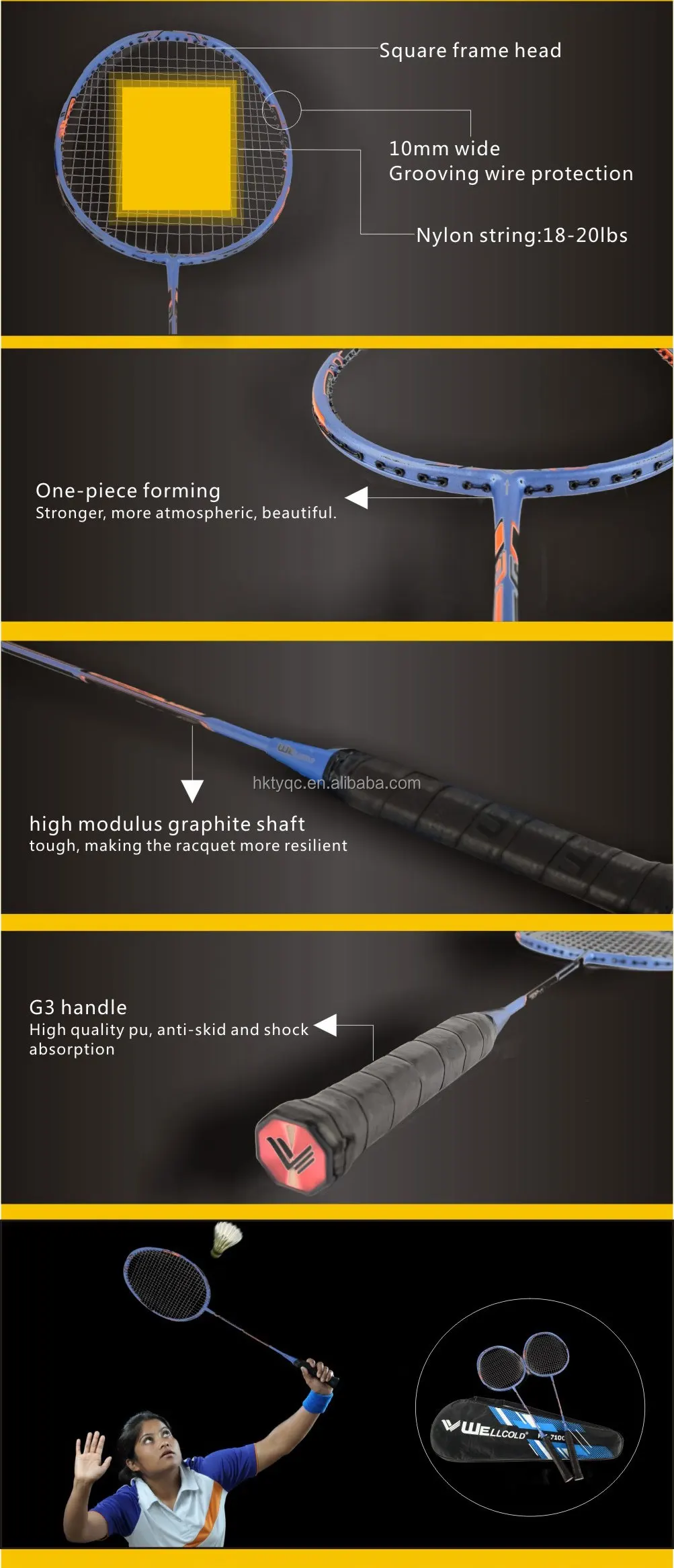 Professional Design Glass Fiber Badminton Racket For Outdoors - Buy ...