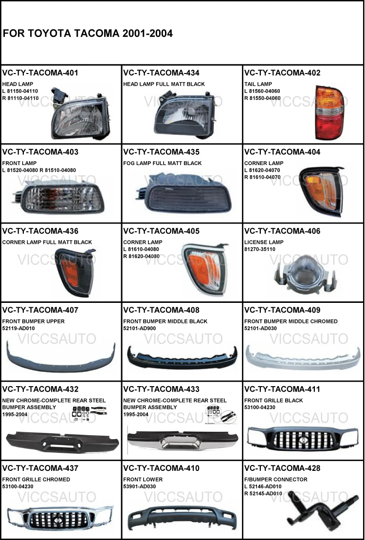 OEM 53901-AD030 for TOYOTA TACOMA 2001-2004 AUTO CAR FRONT LOWER ...
