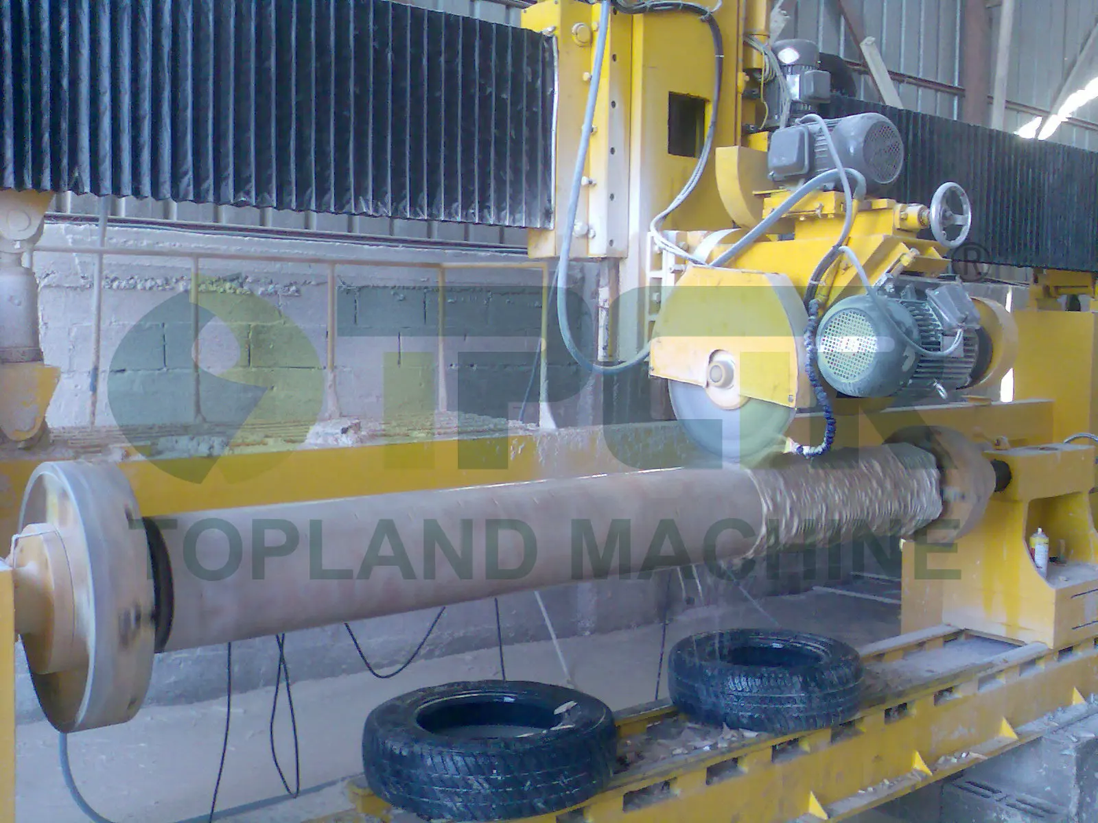 Solid Stone Column Pillar Baluster Cutting And Polishing Making Machine ...