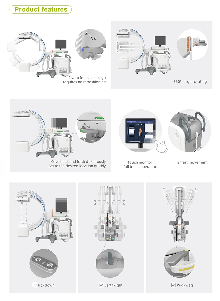 Hospital Medical 15kw Dsa Mobile Digital C Arm X Ray Machine For ...