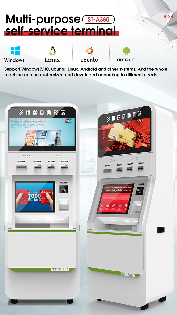 Seamless Transactions Self-check Printer And Card Reader Payment Kiosk ...