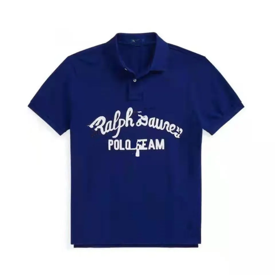 Men's Summer Casual Short-sleeved Blue Solid Cotton Shirt With Slit In ...