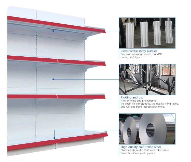Retail Supermarket Gandola Shelf Supermarket Display Shelf Supermarket ...