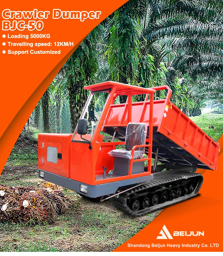 Loading 4 Ton 5 Ton Articulated Diesel Crawler Dumper For Construction ...