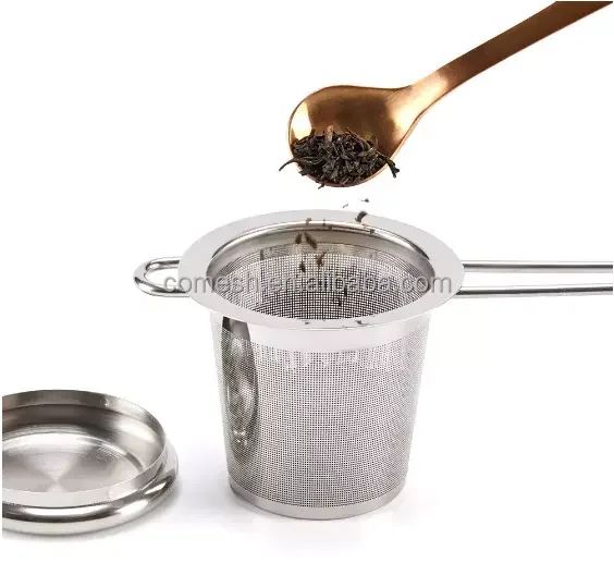 Customized Stainless Steel Steeper Gold Tea Filter Infuser for Loose Tea
