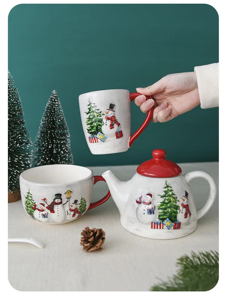 Eco-Friendly Ceramic Dinner Plate Set for Kids - Christmas Dinnerware ...