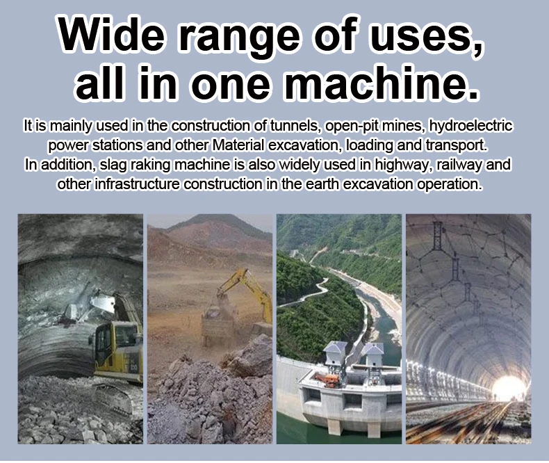Multi-function Mucking Loader Crawler Slag Raking Machine Underground ...