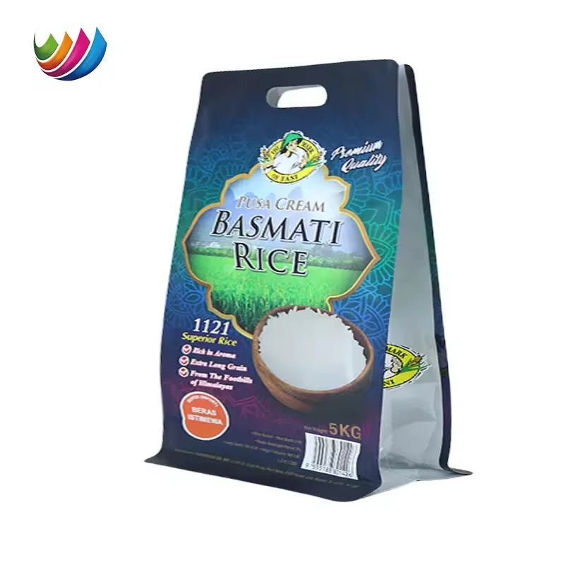 1KG 2KG 5KG Rice Bags Custom Printed Moistureproof Flat Bottom Stand up ...