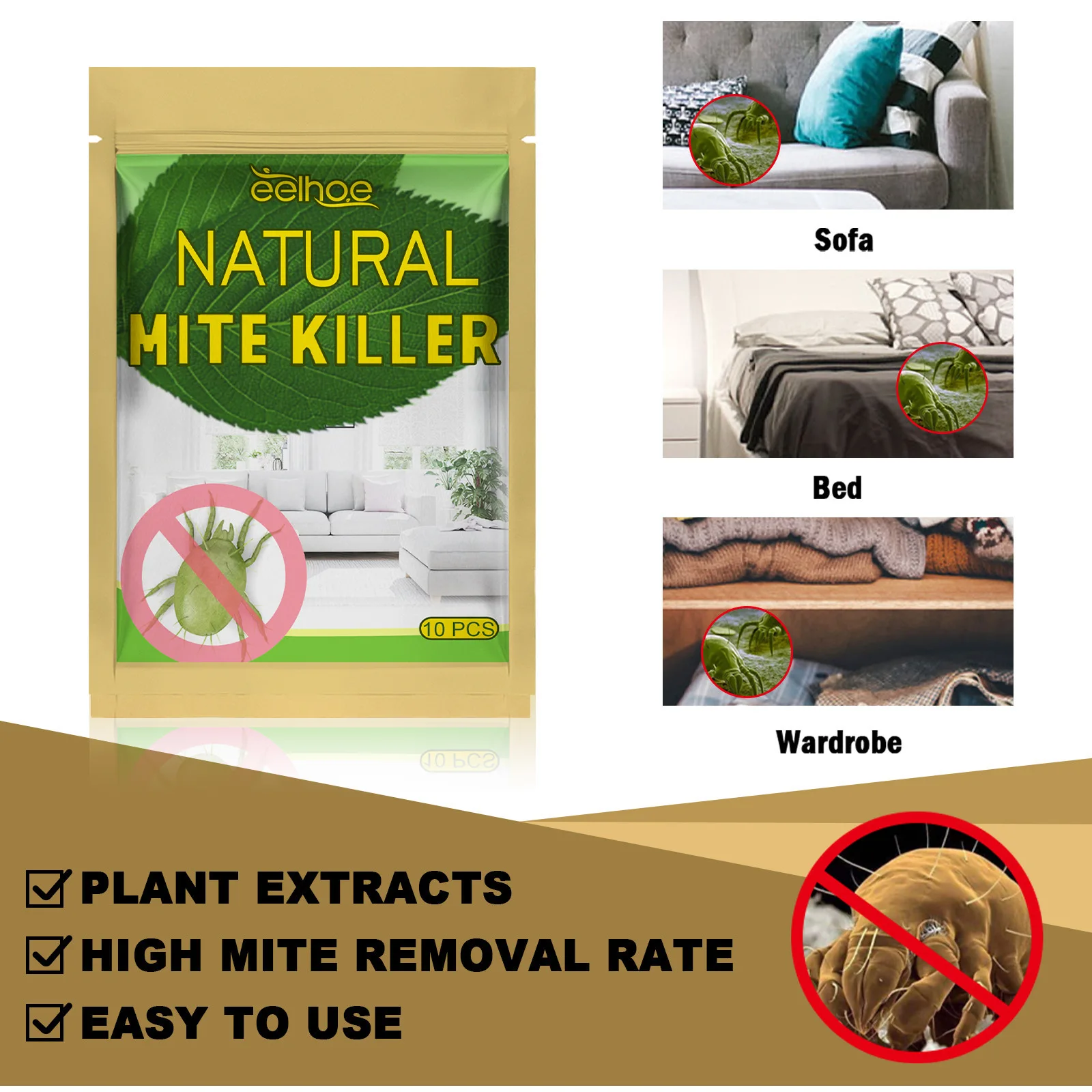 Hot Selling Good Quality Herbal Mite Remover Patch Effective Household ...