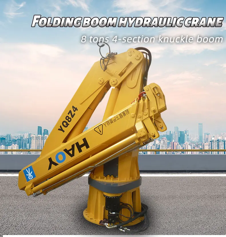 8 Ton Folding Boom Marine Deck Crane Ship Port Harbor Use Offshore ...