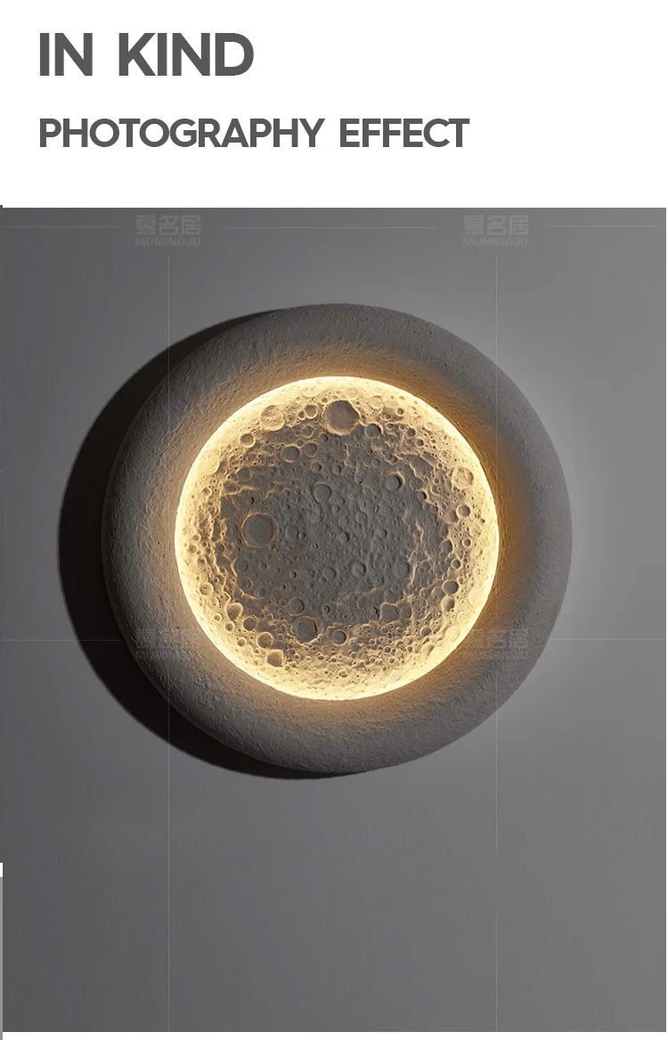 Modern Led Moon Wall Lamps Creative Corridor Mural Wall Fitting ...