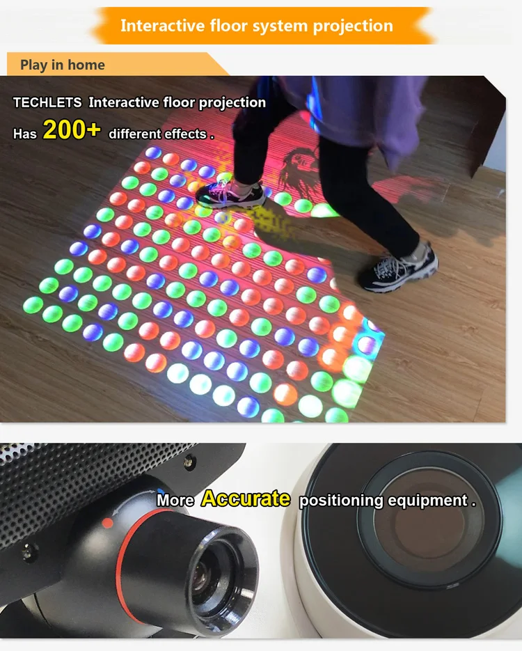 Indoor Playground 3D Advertising Motion Sensor Projector