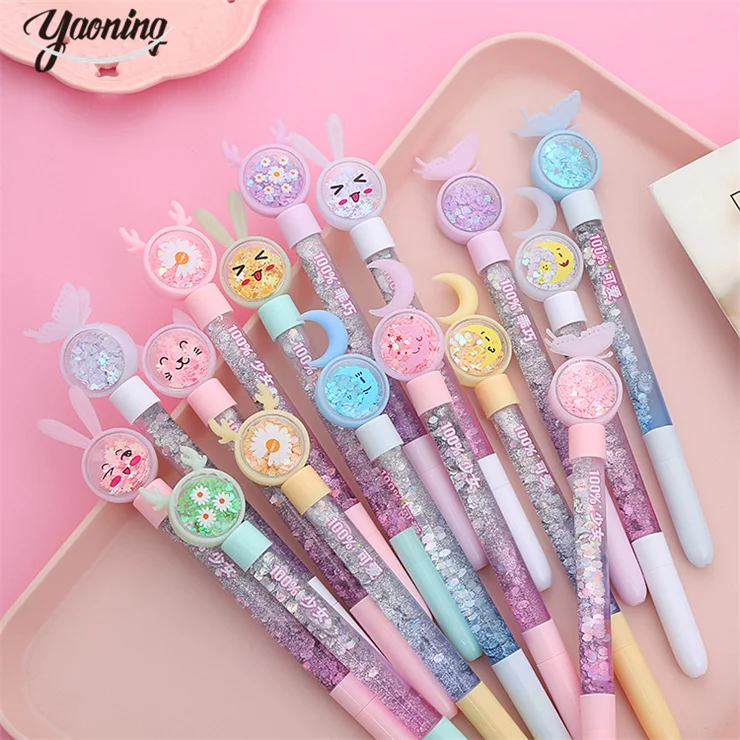 Beautiful School Supplies Signature Student Stationery Japan New Trendy Cheap Assorted Colors Plastic Gel Ball Pen 0.5MM