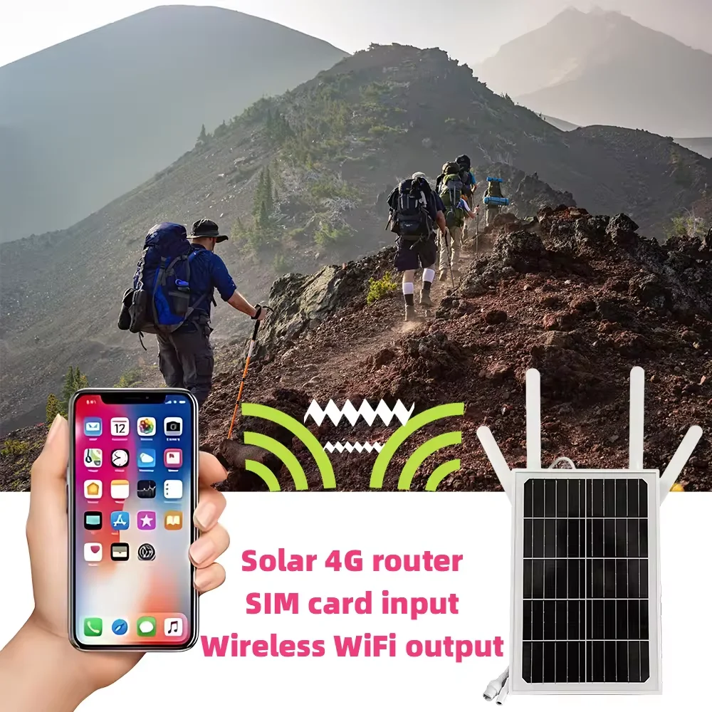 Outdoor 4G Router with 15W Solar Panel - Free Wifi Anywhere
