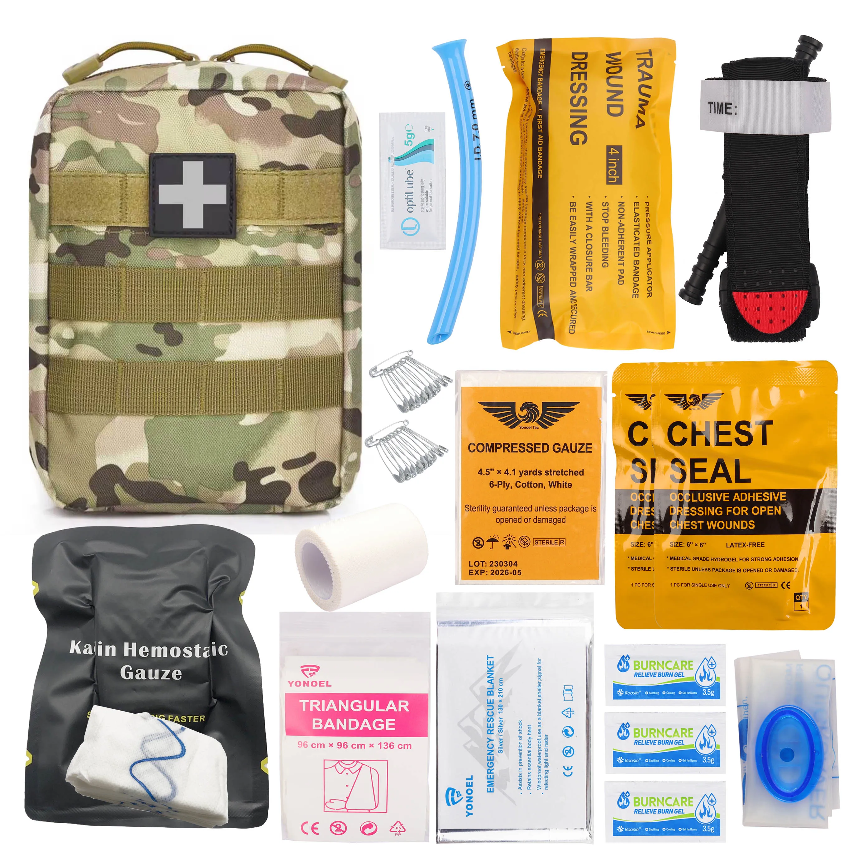 Emergency Trauma First Aid Bag IFAK Molle Gear Kit Tactical Pouch First Aid Kit With Tourniquet ...