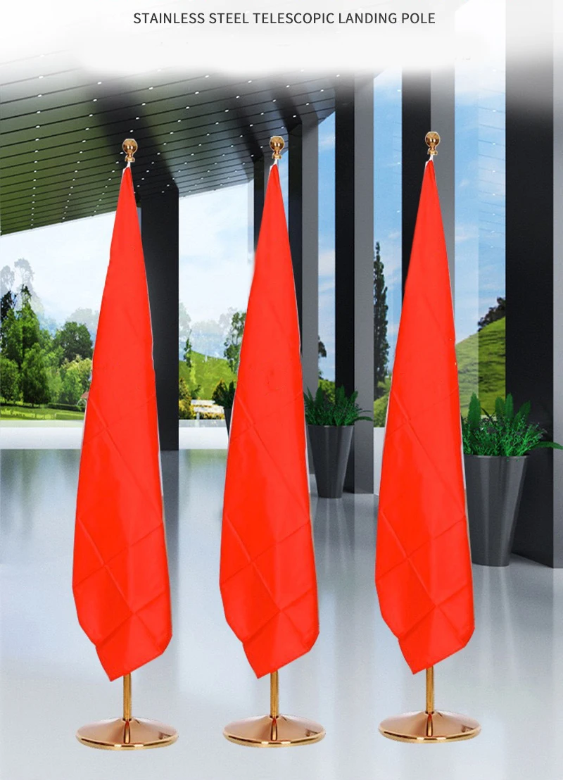 High Quality Hotel Hall Decoration Stainless Steel Flagpole Indoor ...