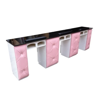 Luxury Modern Style Salon Furniture Vented Pink Nail Desk Simple Best ...