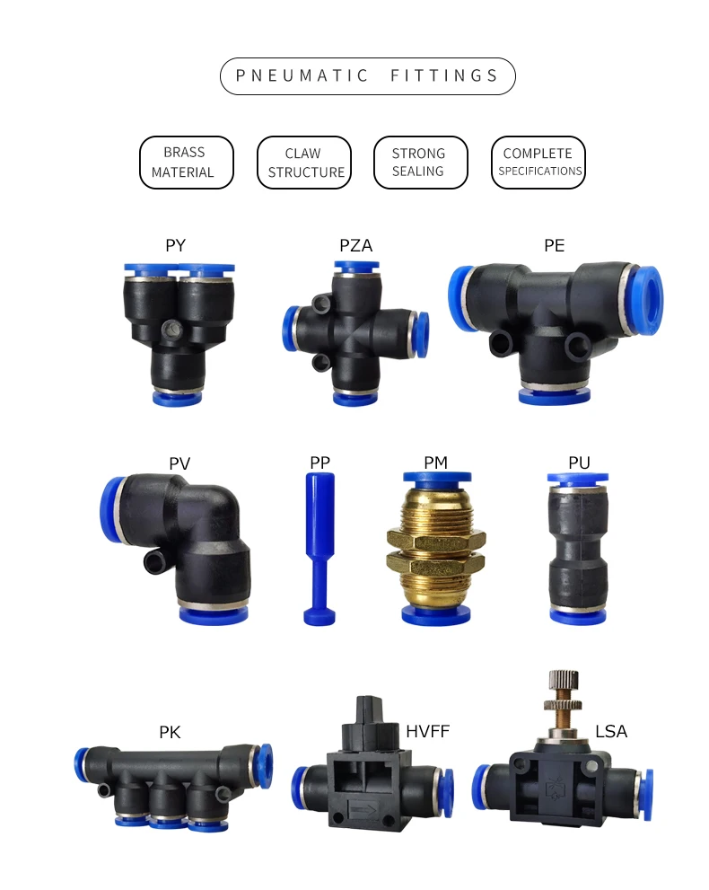 Plastic Hose Quick Couplings 4 To 12mm High Quality Pneumatic Air ...