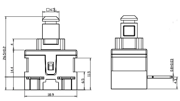 15A 250VAC Single Pole Latched Push Button Switch - ROHS Certified