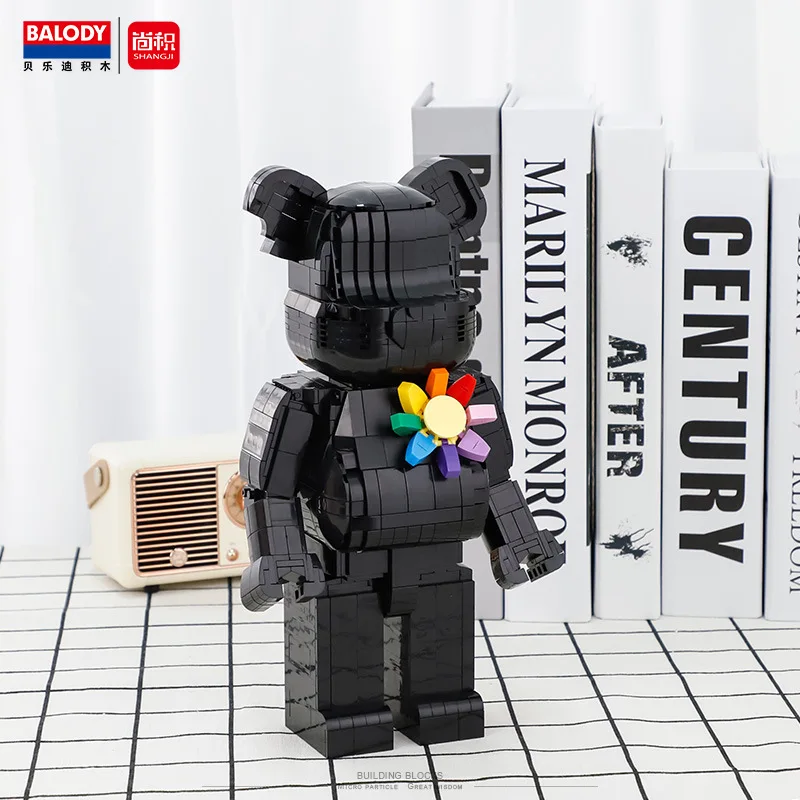Xr Balody 3D Model Flower Heart Bear Series Blocks Mini Bricks Bear ...