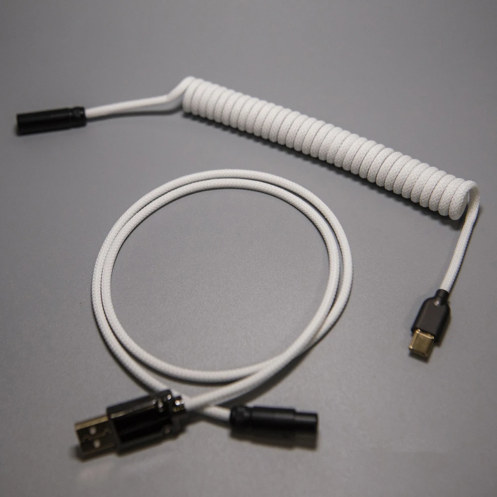 Oem Custom Usb Type C Paracord Gx12 Tab Coil Coiled Mechanical Keyboard ...