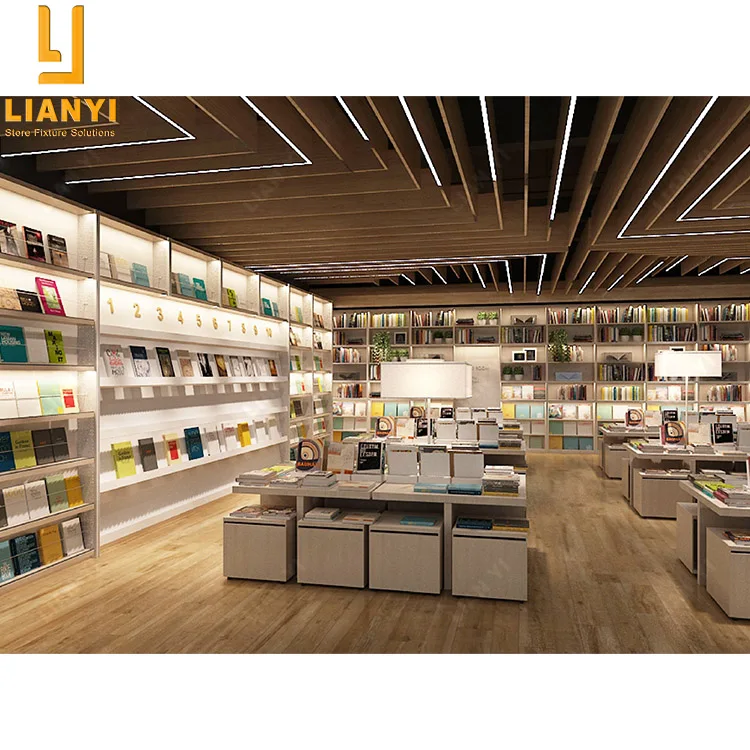 Ly Book Shop Interior Design Ideas Commercial Bookstore Furniture Floor ...