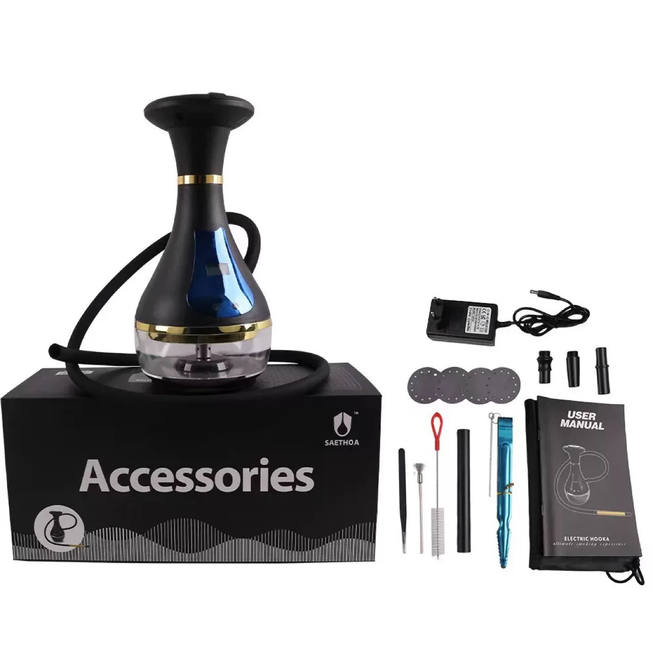 New Design LED Smart Hookah - Rechargeable Electric Shisha