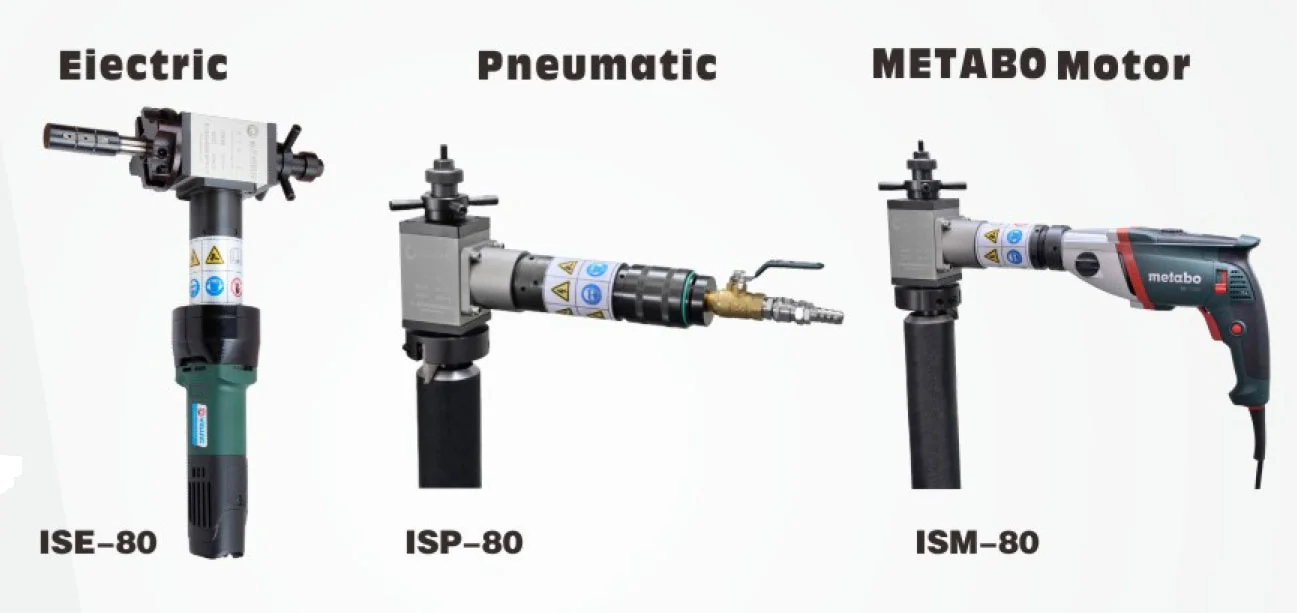 ISP-80 Pneumatic Pipe Beveling Machine - Precision & Portability