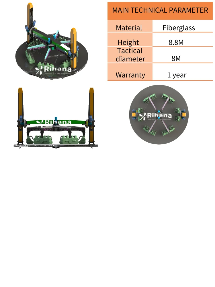 Amusement Park Attractions Extreme Rides 360 Degree 24 Seats Thrilling ...