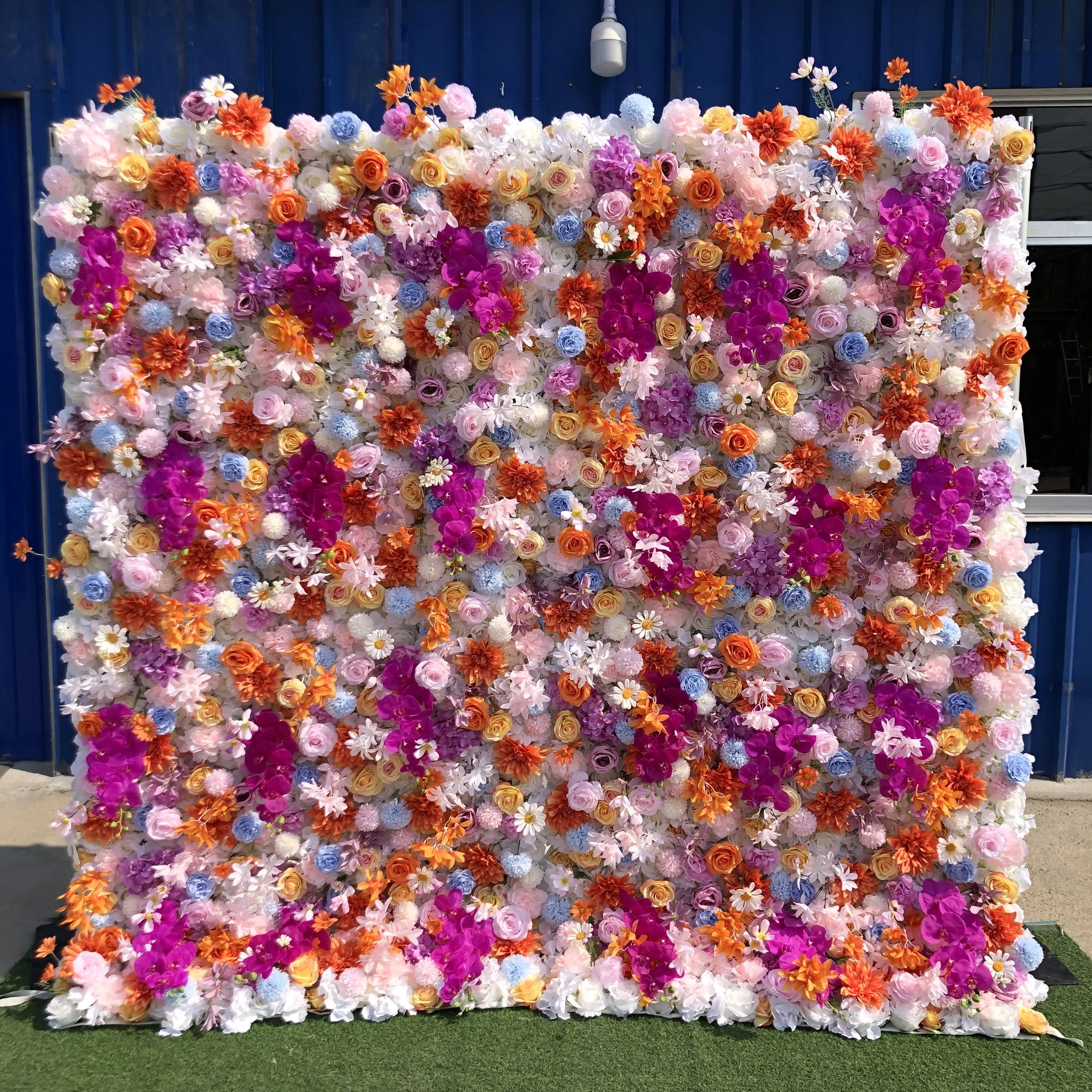 A-FW020 Wedding Roll up Flower Wall Panel Backdrop