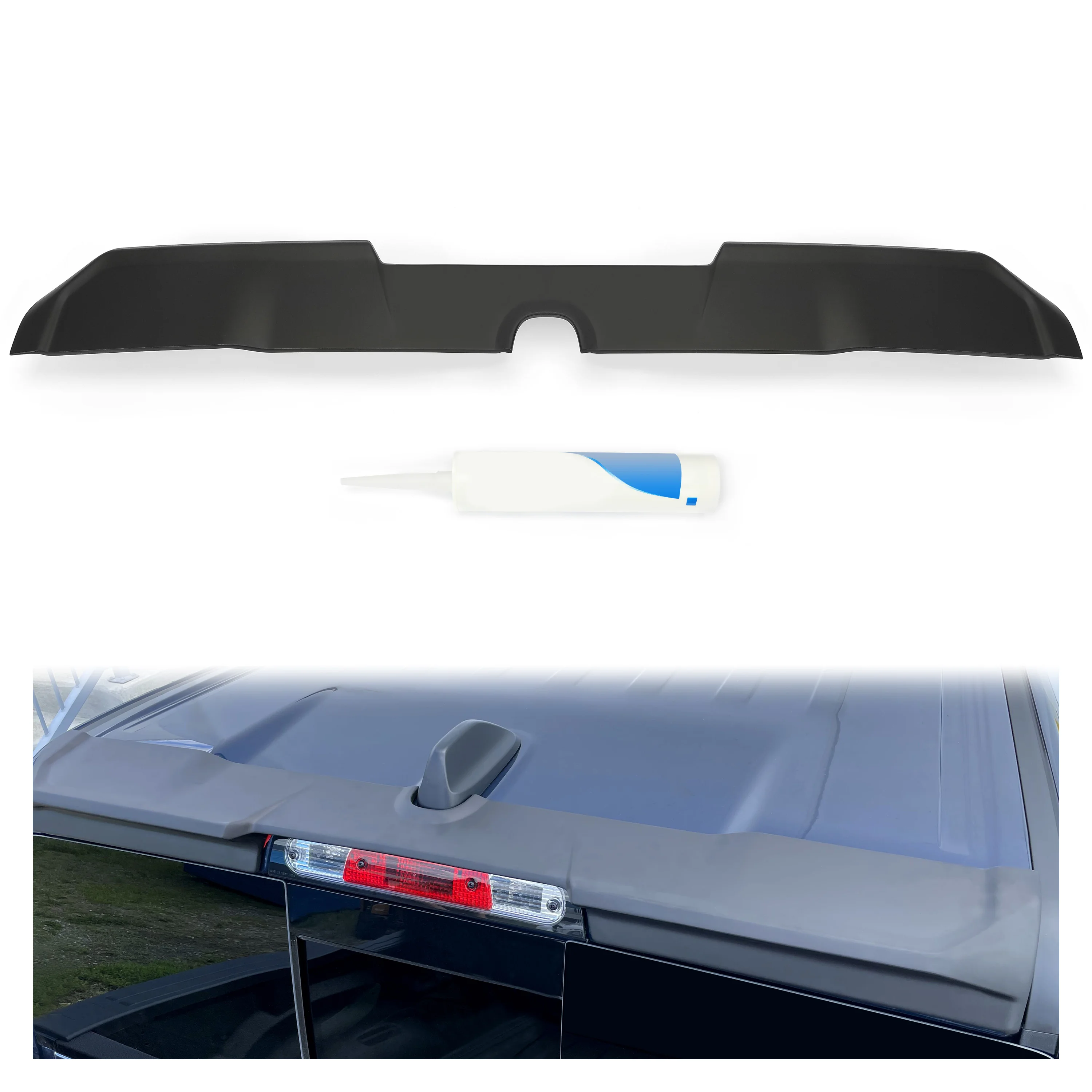 Cab Spoiler Roof Top Wing Compatible With 2019-2024 Dodge Ram 1500 Crew ...