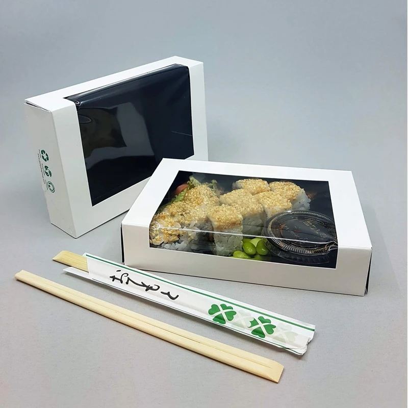 Custom Logo Rigid Paperboard Boxes Foldable Magnetic Sushi Catering Box ...
